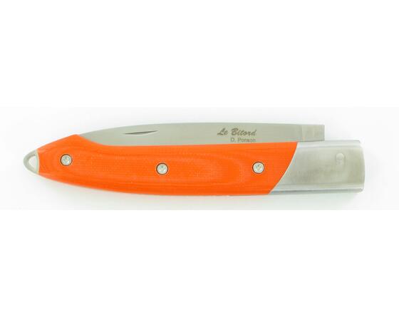 Couteau de poche régional Le Bitord G10 orange - 1 mitre - Sabatier K
