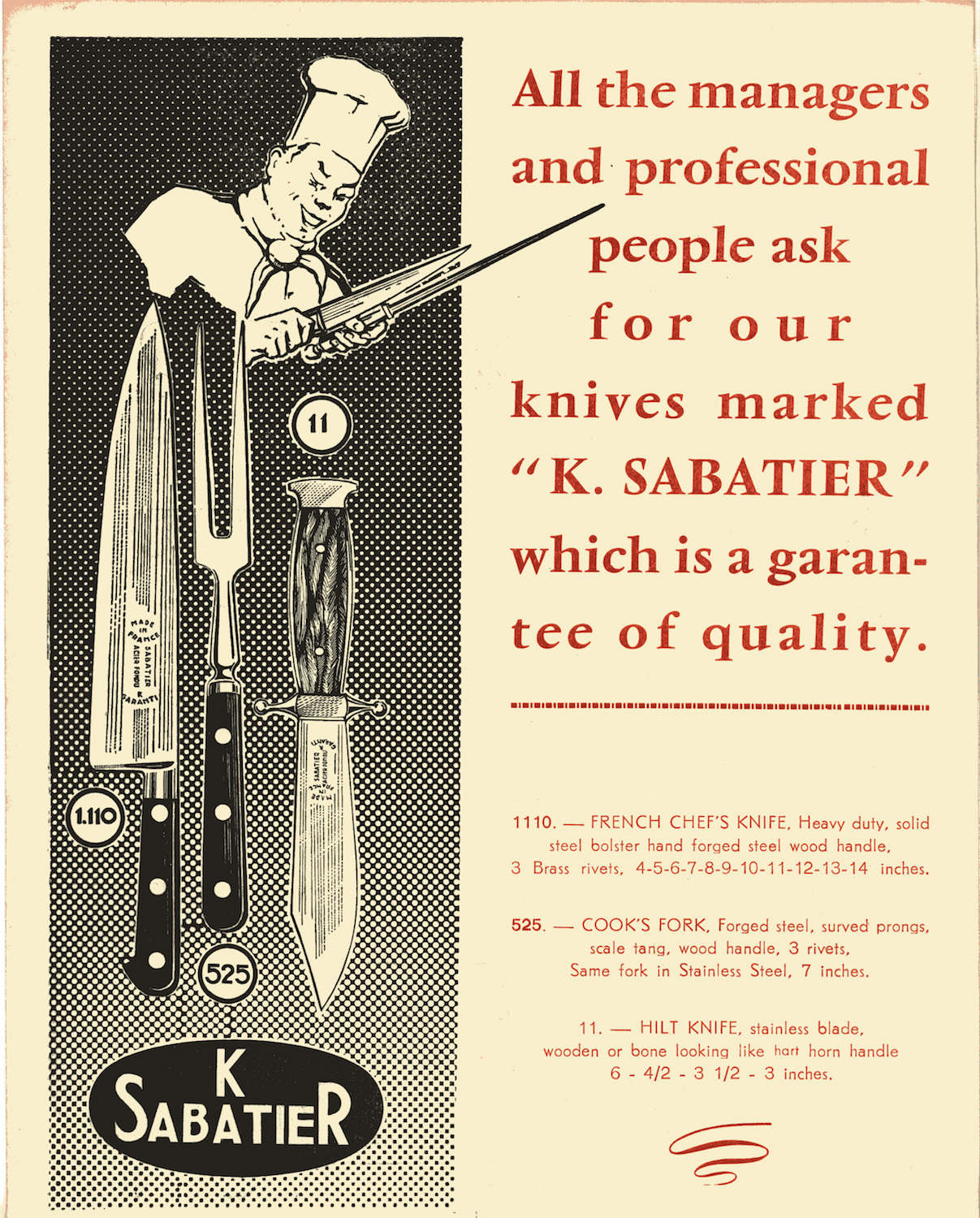 Story of the Sabatier K cutlery from Thiers